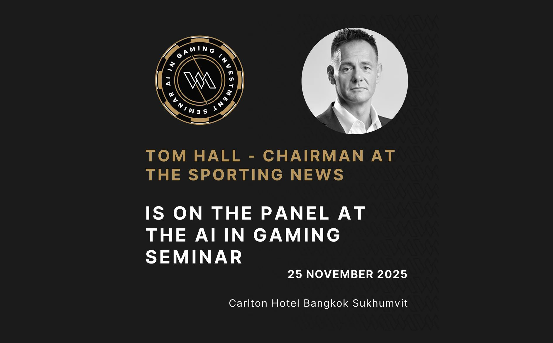 Tom Hall joins expert speaker panel for ‘AI in Gaming Investment ...